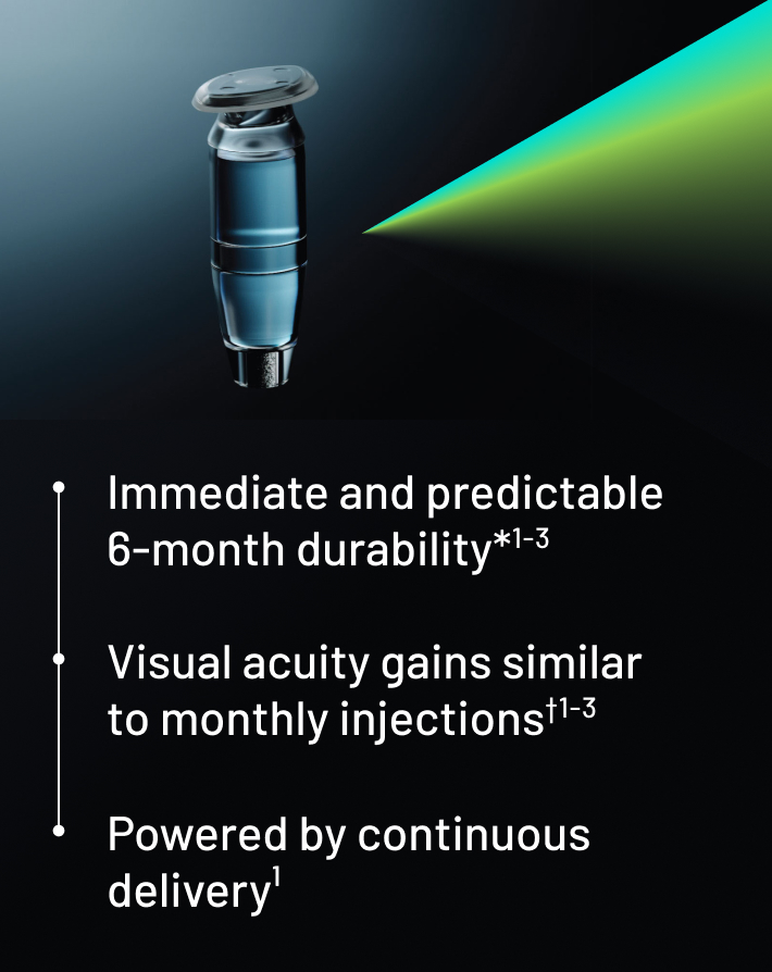 SUSVIMO® (ranibizumab injection) for nAMD, DME and DR
